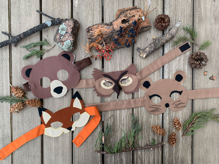 felt-masks | Real Red Riding Hoods forest school